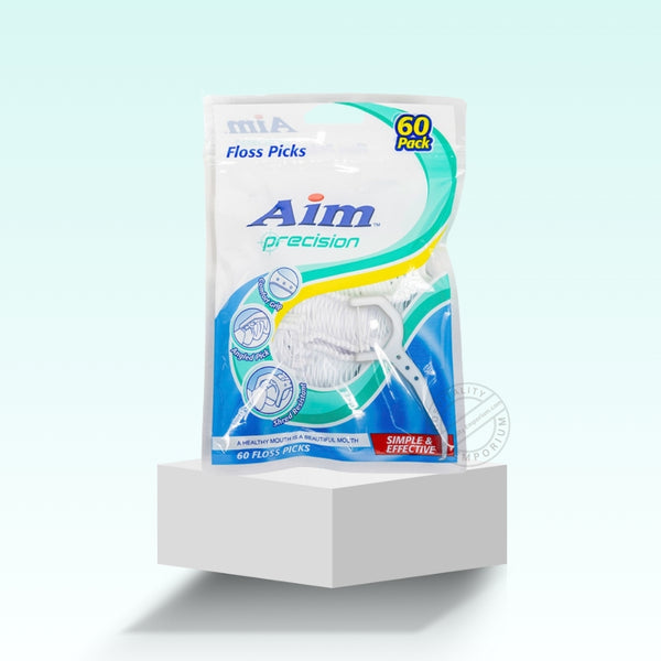 AIM PRECISION floss picks PICKS 60CT Pack of 18 – HospitalityEmporium