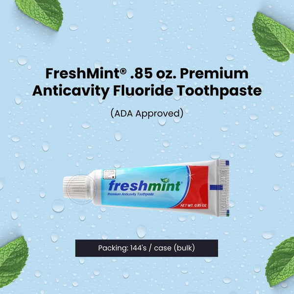 FreshMint .85 oz. Premium Anticavity Fluoride Toothpaste (ADA Approved ...